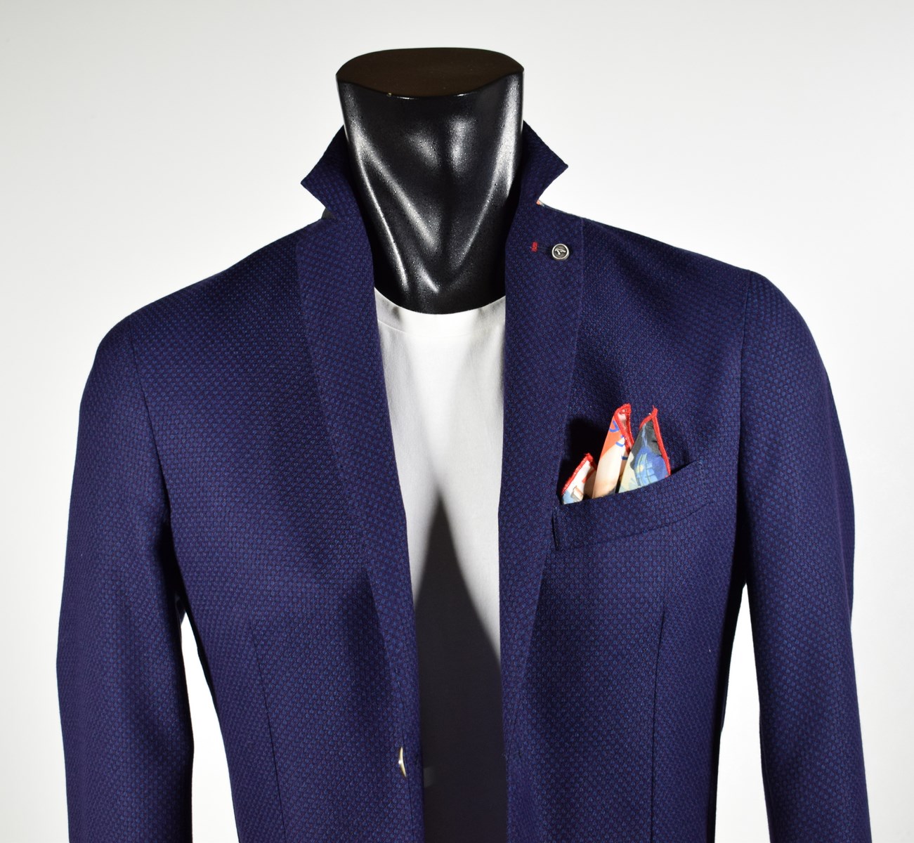 Giacca Moda Falko Rosso Blu Sfoderata misto viscosa Slim Fit Collezione ...